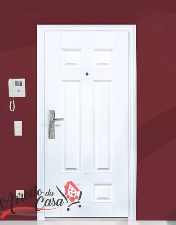 Porta blindata bianca in metallo e isolamento lana di roccia spessore ...