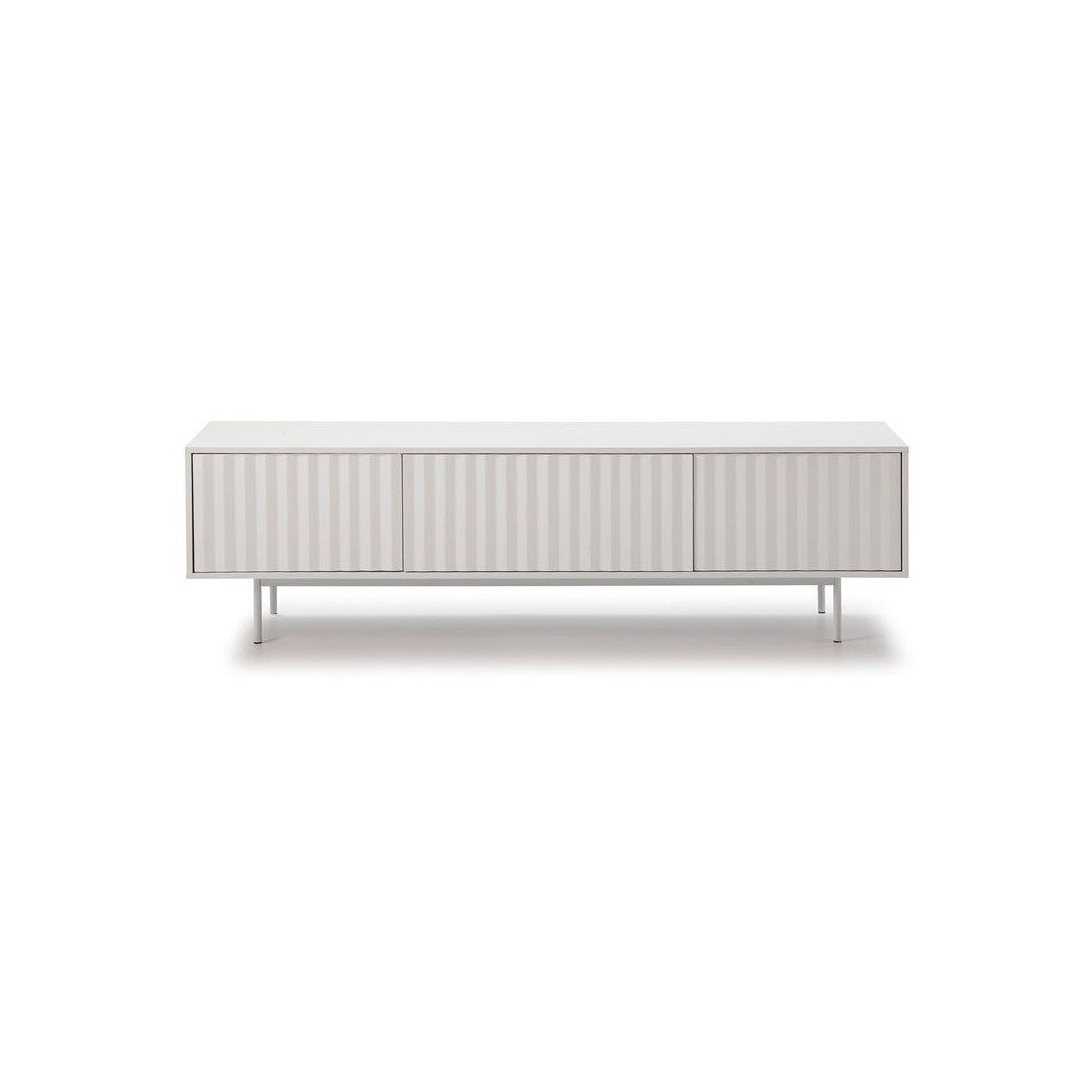 Long meuble TV 3 portes Blanc - TEULAT SIERRA | Leroy Merlin