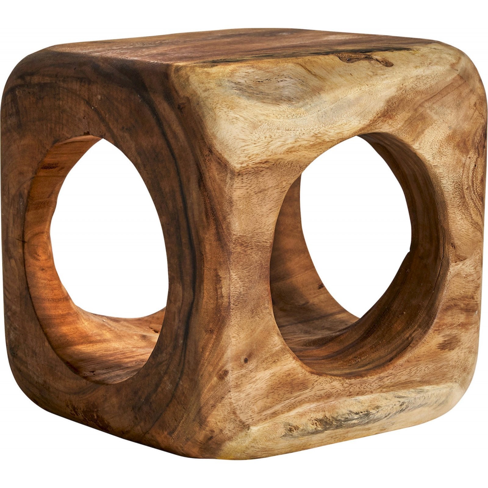 Repose- pied arusa 40 x 40 x 40 cm Noir, Naturel | Leroy Merlin