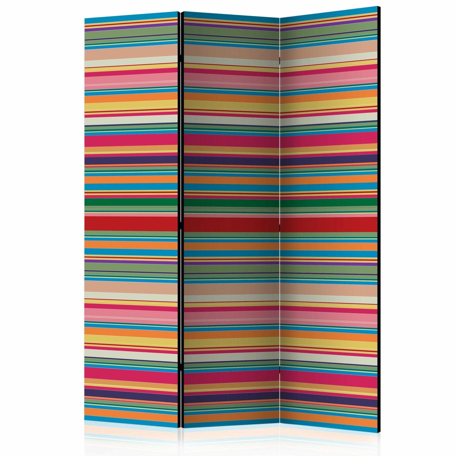 Paravent Design Moderne à Rayures Colorées pour Intérieur 135 x 172 cm ...