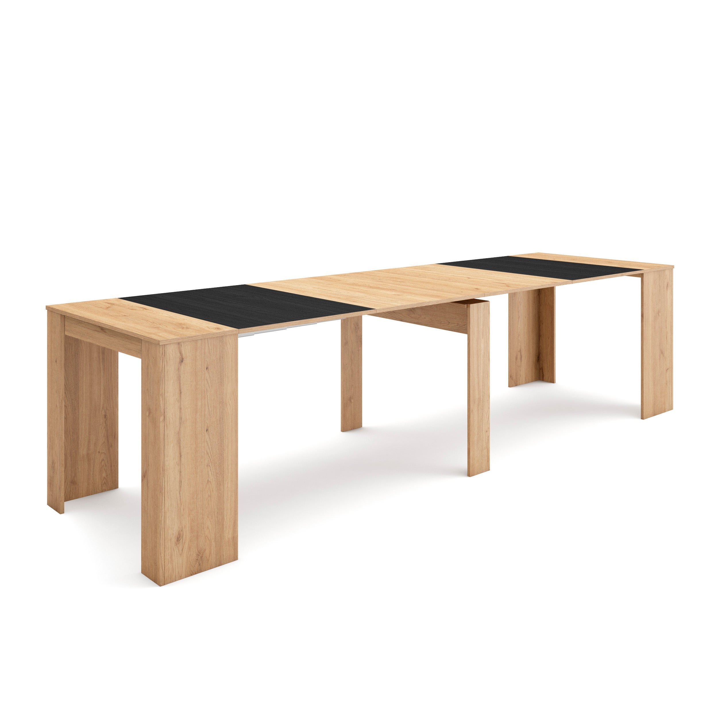 Table console extensible, 302x90x77cm, Pour 14 personnes, Table à ...