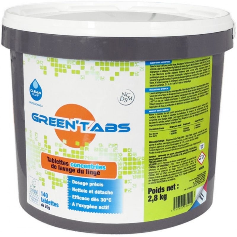 Pastilles lave-linge Clean Surf Green Tabs ECOLABEL | Leroy Merlin