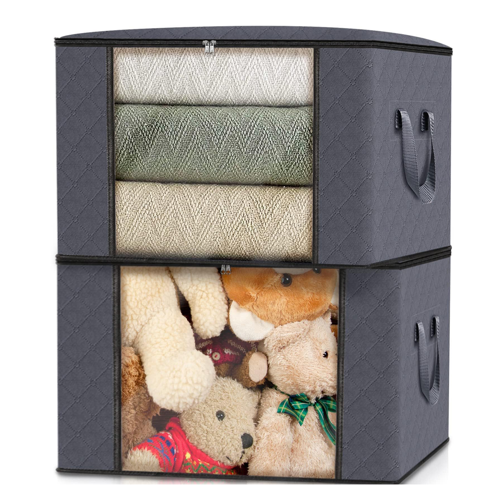 Conteneur de rangement pour literie, sac de rangement pour couette 35L ...