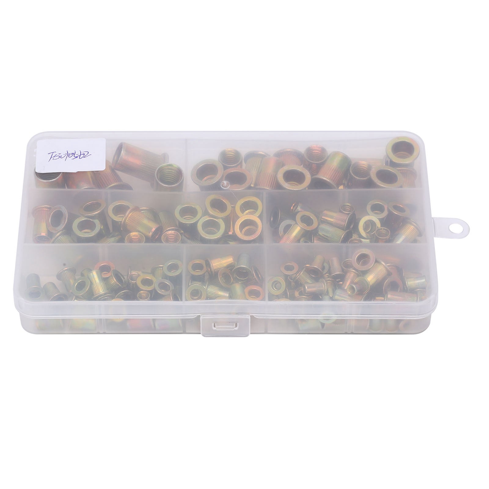 160 pièces/boîte écrou à rivet en acier au carbone zingué mixte écrou à ...