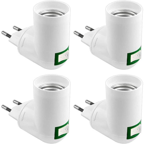 Quatre douilles E27 avec interrupteur sans fil, douille LED, AC 230V ...