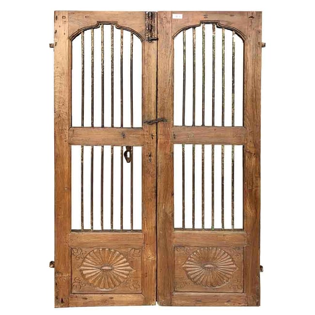 Porte En Bois Marron Avec Finition Artisanale 99x2x163 Leroy Merlin