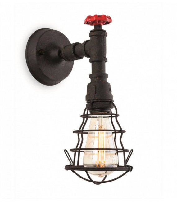 Applique murale Factory Noir rustique 1 ampoule 30cm | Leroy Merlin