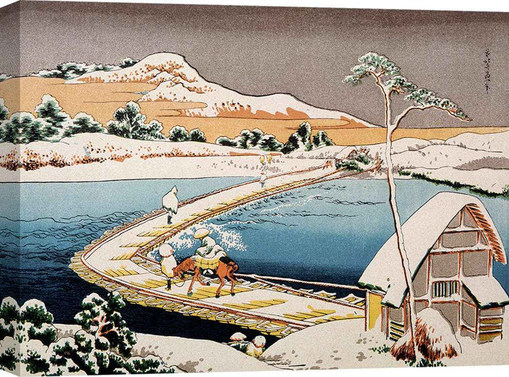 Estampe japonaise sur toile - Katsushika Hokusai, Paysage japonais ...