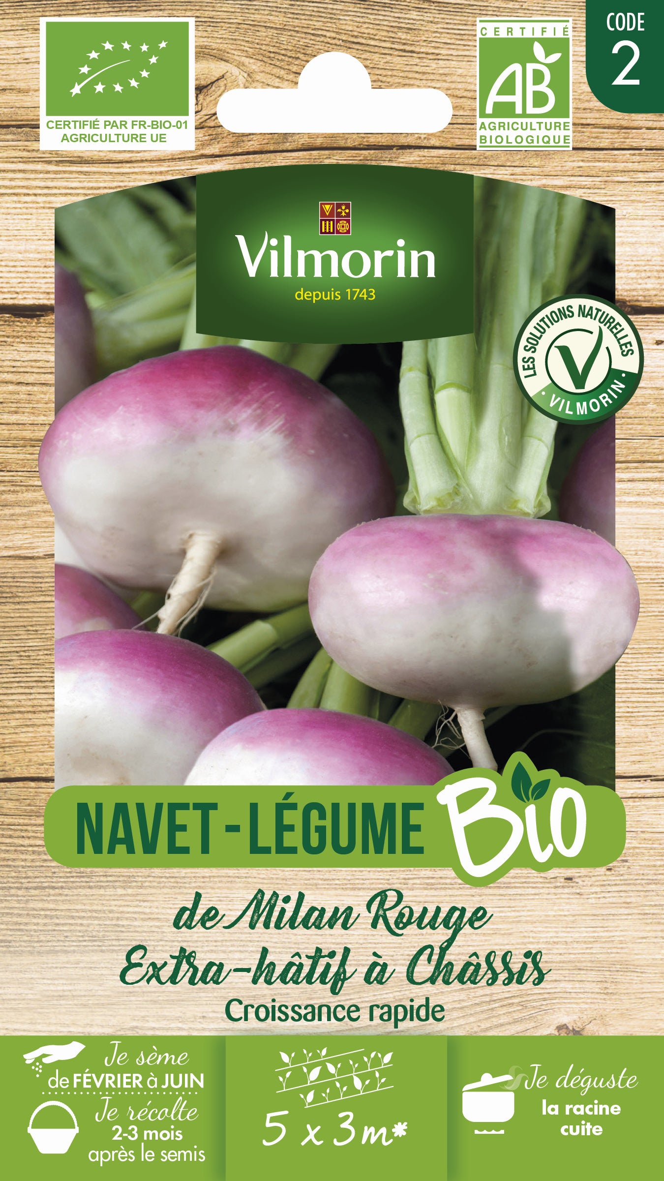 Navet-Légume de Milan Rouge Extra Hâtif à Châssis - BIO | Leroy Merlin