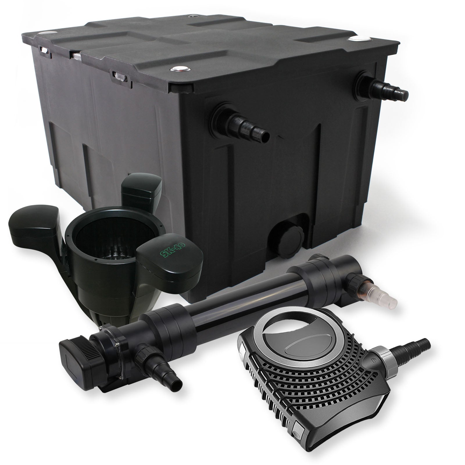 SunSun Kit complet: CBF-550 Filtre de bassin jusqu'à 60000 L Biologique ...