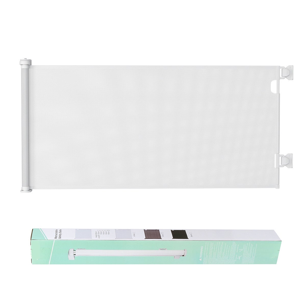 Barrière de Sécurité Rétractable, 0-140 cm, 86 cm de Haut, blanc ...