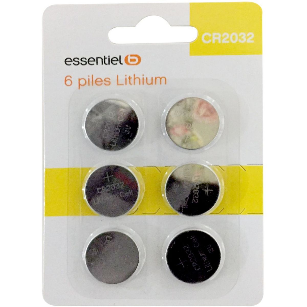 Pile ESSENTIELB CR 2032 Lot 6 piles Lithium | Leroy Merlin