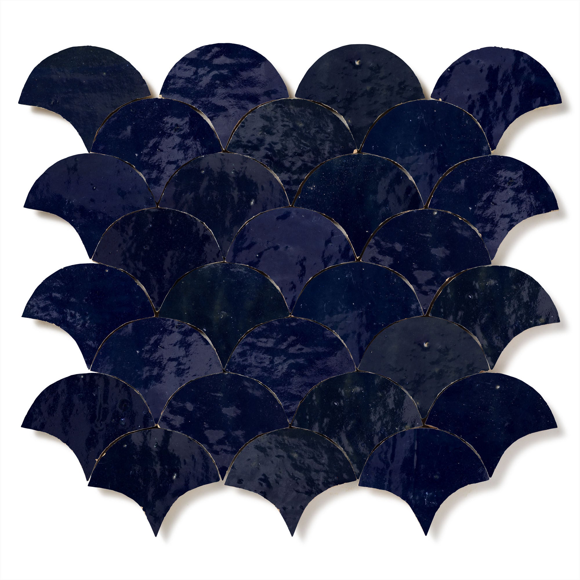 Carrelage Zellige Marocain Bleu Nuit Petite Ecaille 7,8x9,8 cm (vendu ...