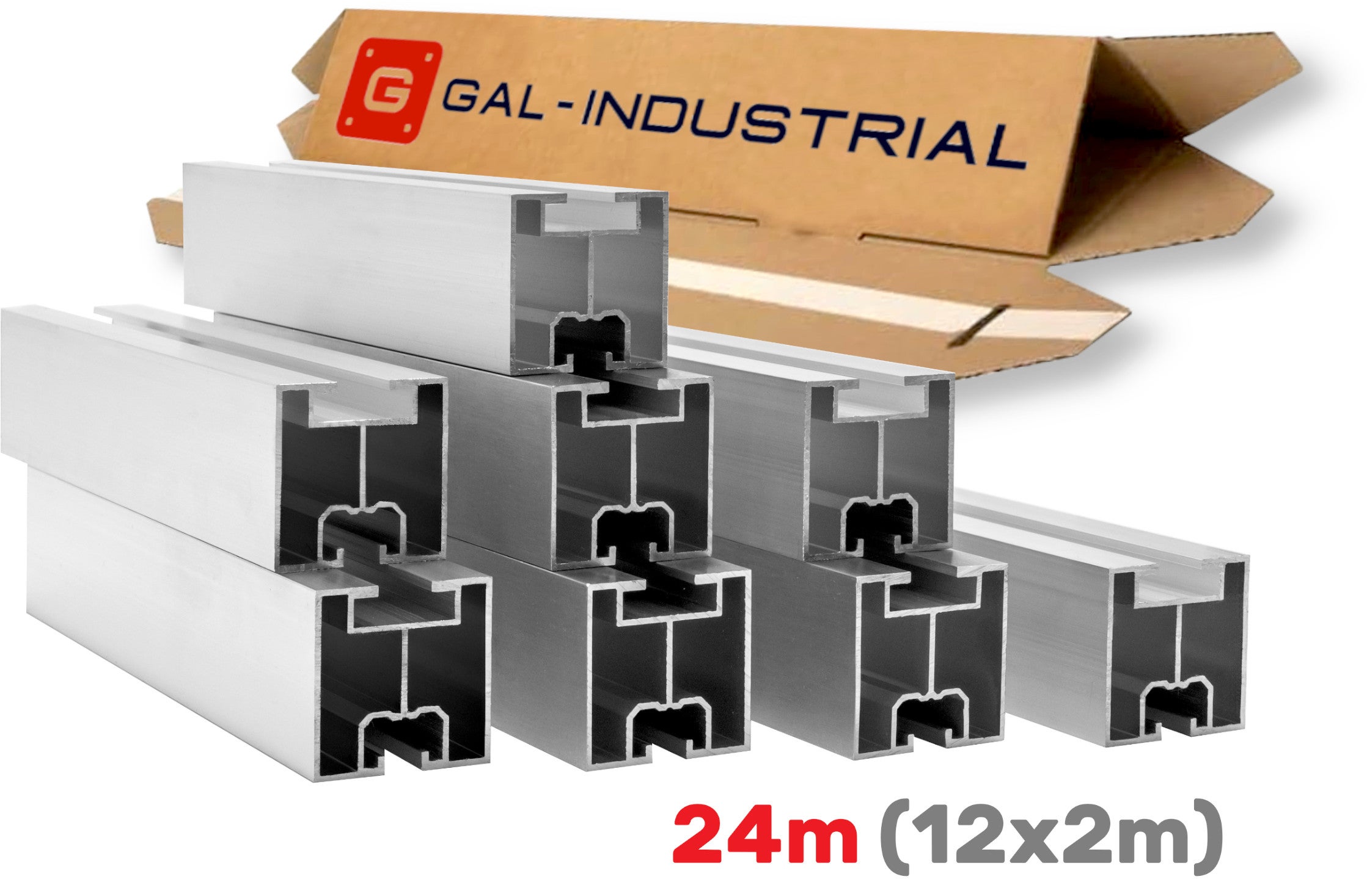 PROFILÉ EN ALUMINIUM GAL-INDUSTRIAL 40x40 POUR LE MONTAGE DE PANNEAUX ...