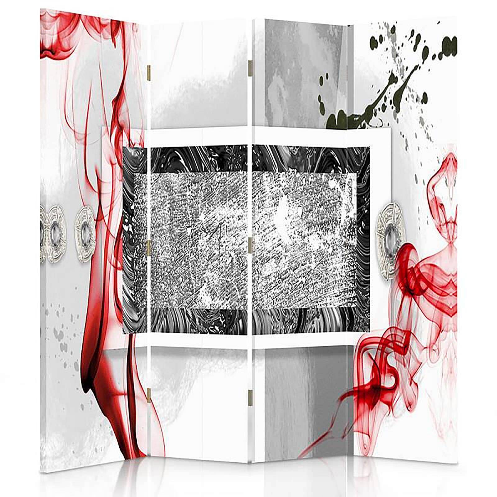 Paravent Design Abstrait 4 Panneaux pour Décoration Moderne - 145 x 180 ...