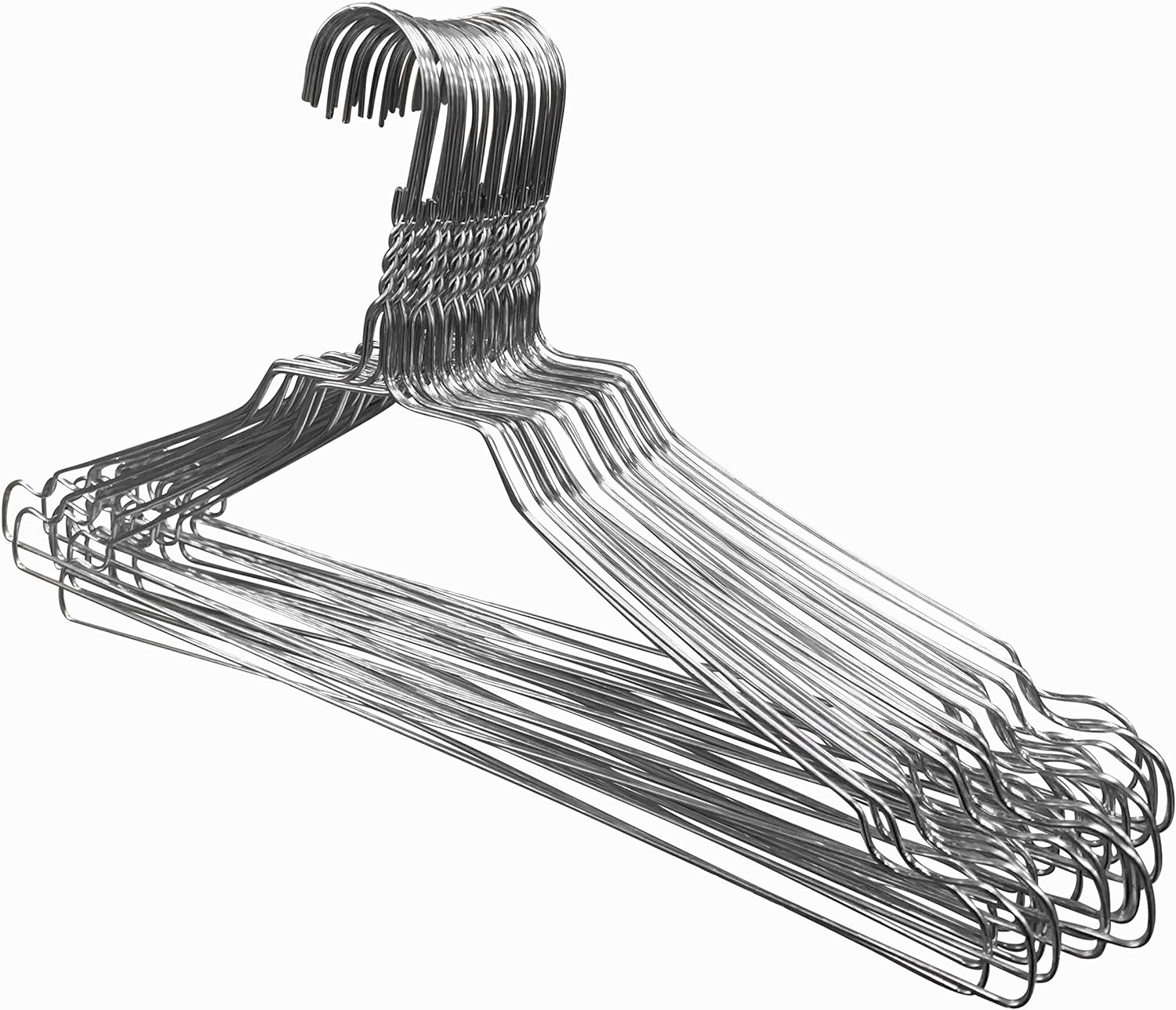 Kiroplast 100 cintres à linge en métal pour chemises, t-shirts, cintres ...