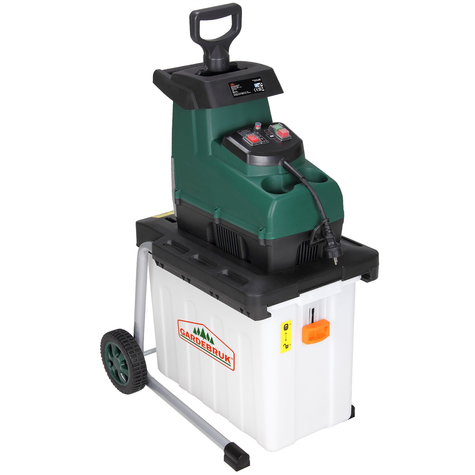 GARDEBRUK® Broyeur de végétaux électrique 3.100W max. 45mm sac 60L ...