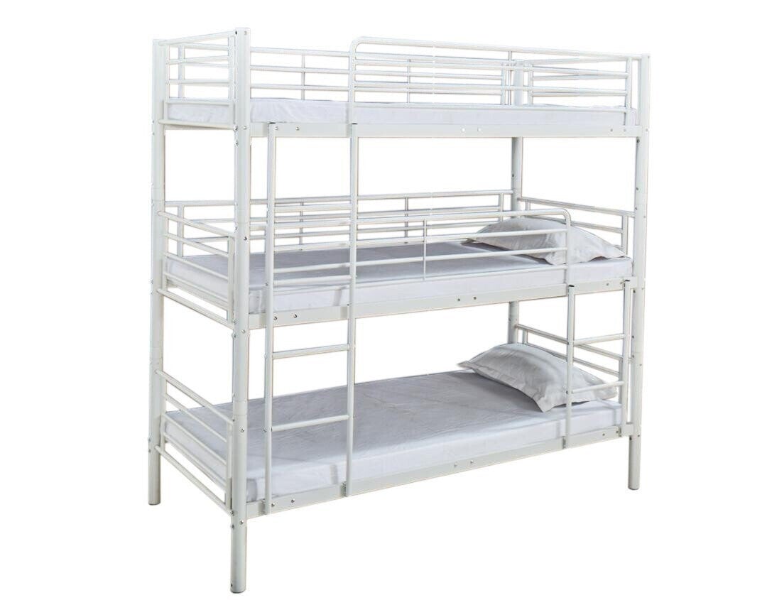 Litera Triple Metalica 90cm Blanco | Leroy Merlin