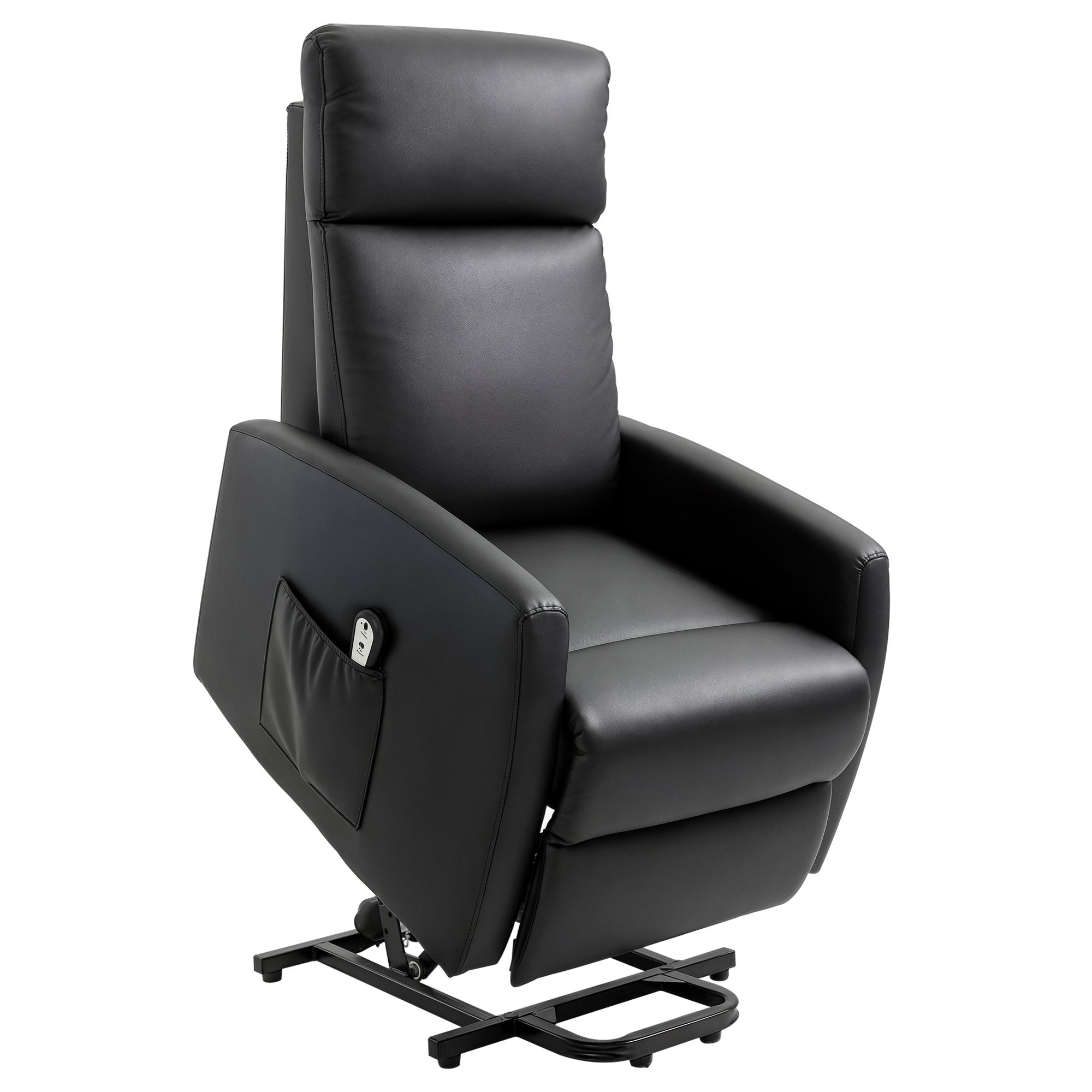 Electric adjustable reclining armchair with adjustable footrest and ...