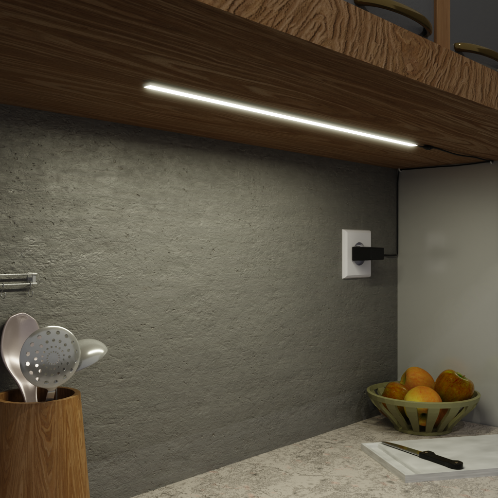 Réglette LED ultra fine - 90 cm - 11W - Blanc naturel 4000K ...