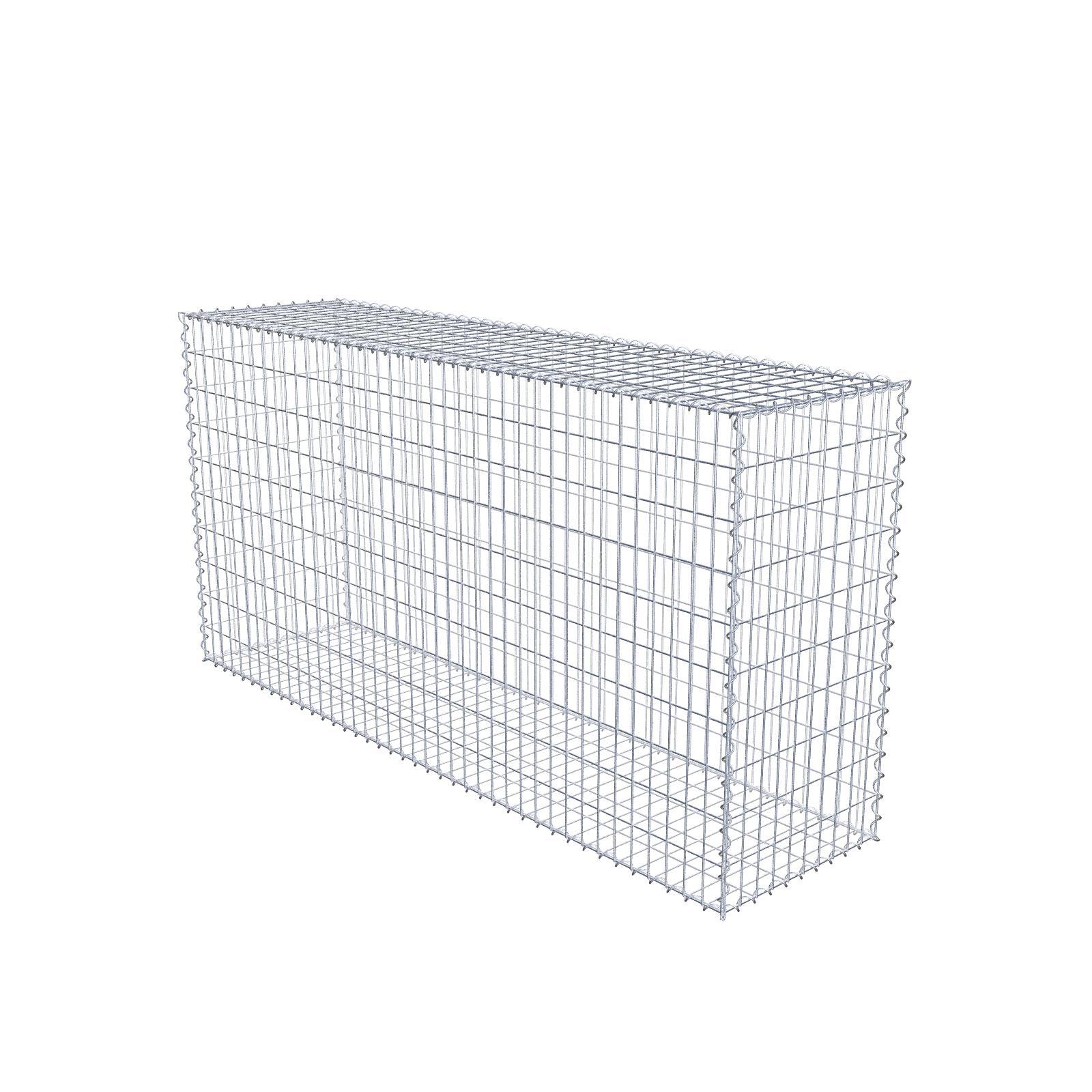 Gabiona - Gabion 200 cm x 100 cm x 50 cm (L x H x P), mailles 5 x 10 cm, Spirale - Diamètre du ...