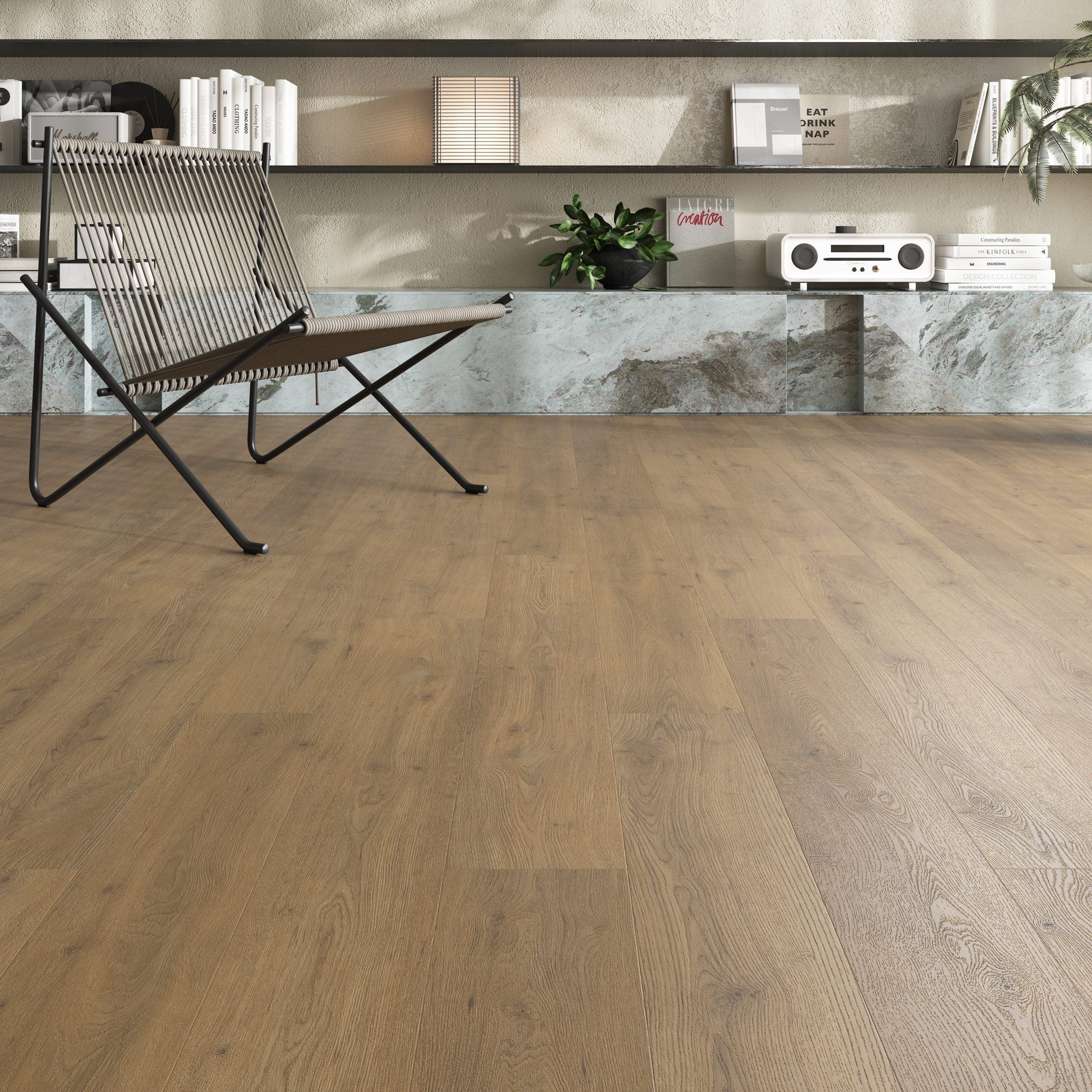 FLOOREVER - Lame PVC clipsable forte - Sous-couche intégrée - 30 Clic ...