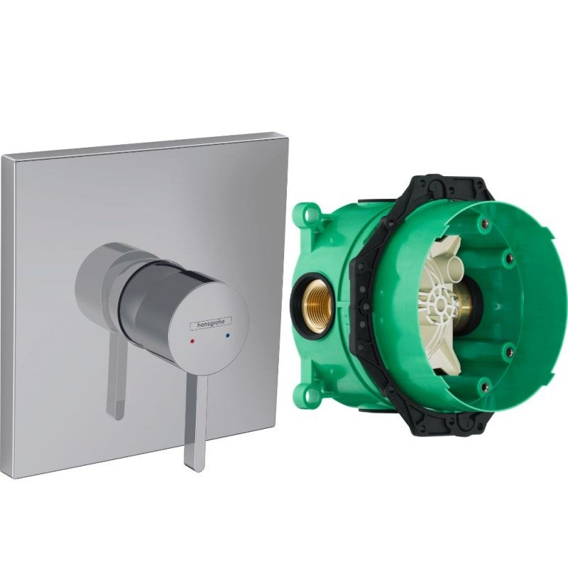 HANSGROHE Finoris Cromo grifo mecánico empotrable frontal + cuerpo ...