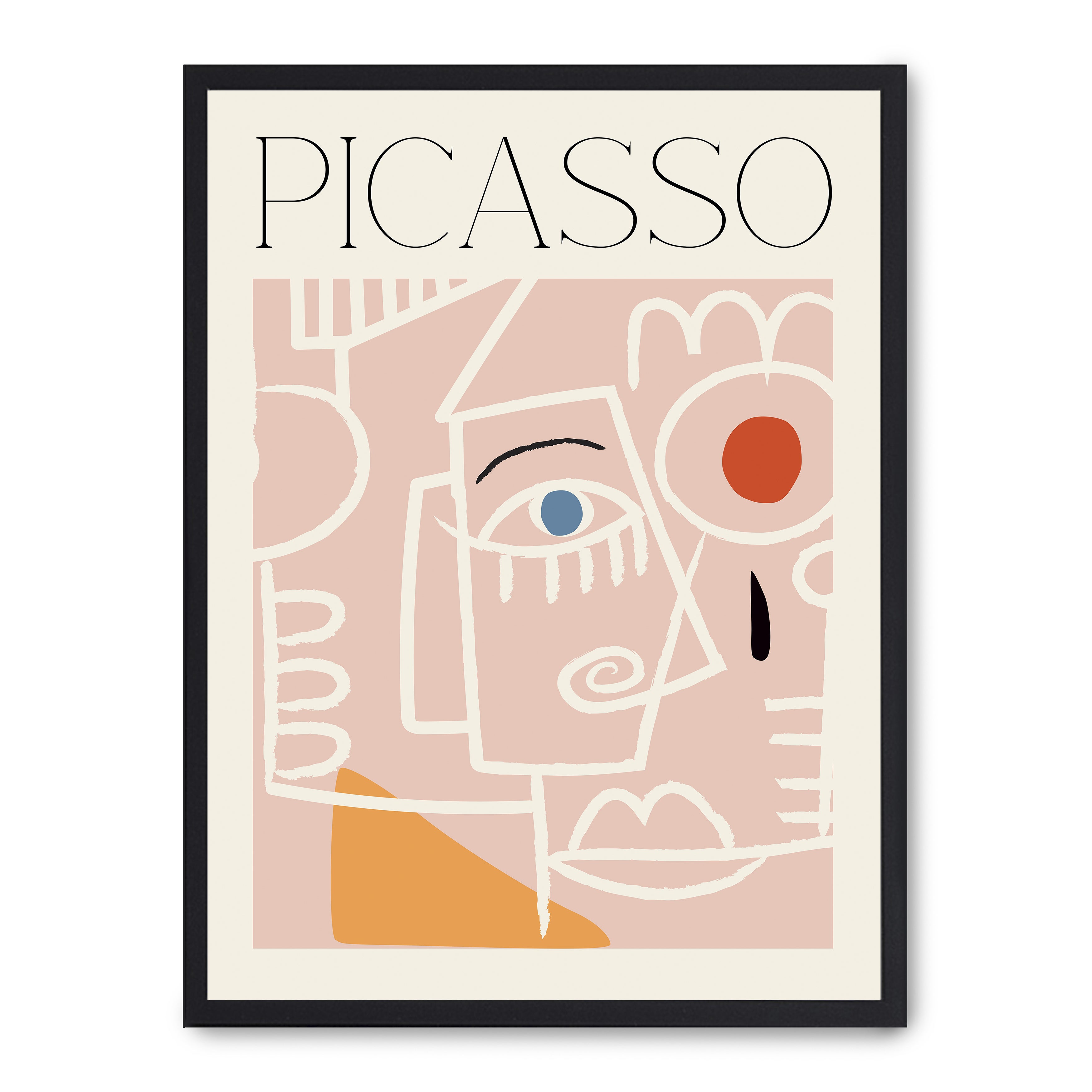 Cuadro Picasso portraits VII, marco negro, 50x70 cm | Leroy Merlin