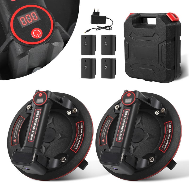 2x 8" Electrique Ventouse avec mano-vacuomètre apacité de charge 180 kg ...