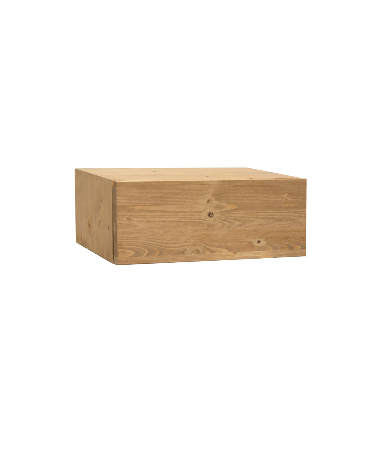 Table de chevet flottante en bois massif ton chêne moyen 15x40cm ...