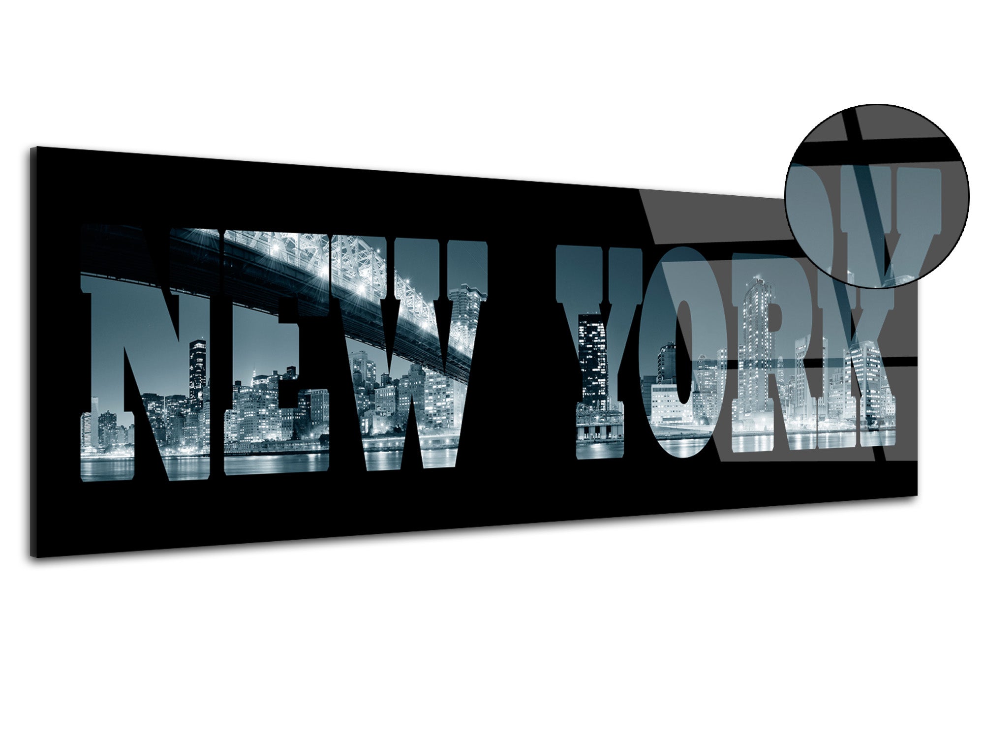 Tableau plexiglas décoratif lettrage New York | Leroy Merlin