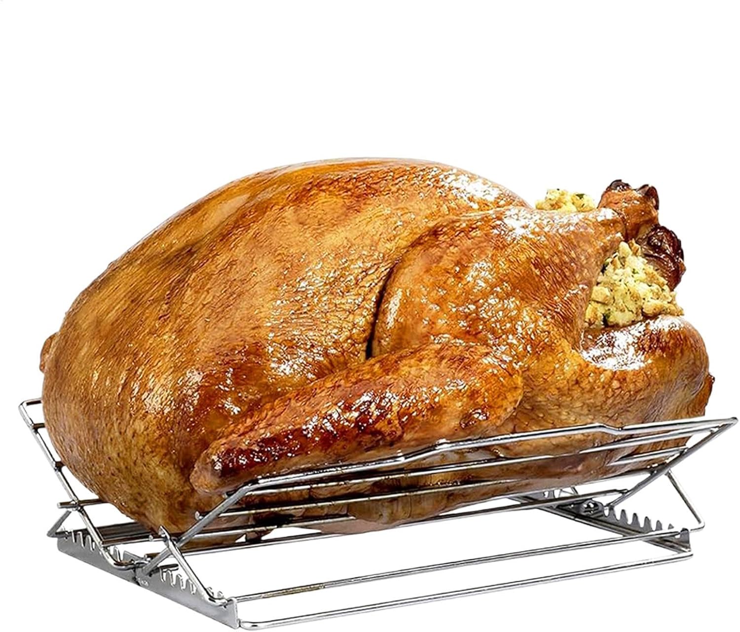 Foldable Grill Rack, Adjustable Meat Rack, Stainless Steel Roasting ...