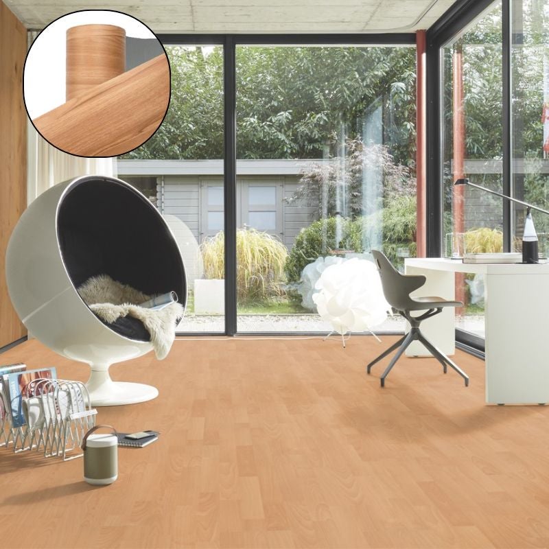 Arquiservi - Suelo vinílico en rollo Madera Haya (50m2) Resistente ...