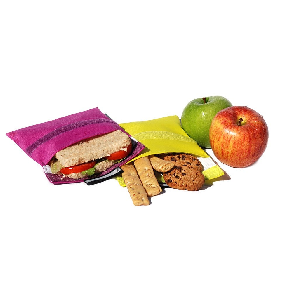 Porta snacks reutilizavel snack'n'go lilas-amarelo 16x16cm | Leroy Merlin