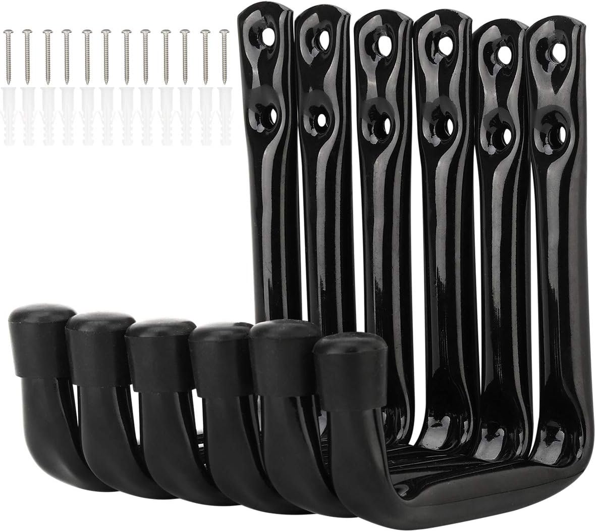 Lot de 6 crochets de rangement robustes en forme de J pour garage ...