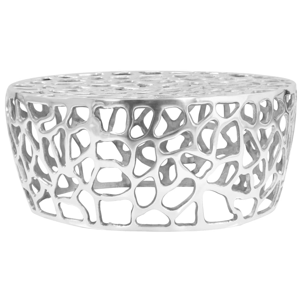 Table basse Aluminium moulé 70x30 cm Argenté vidaXL | Leroy Merlin