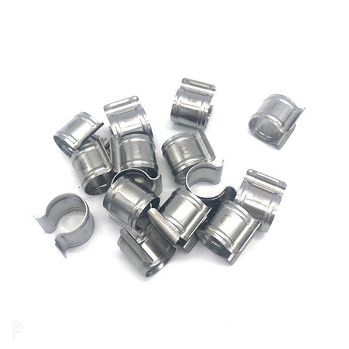 Clips de fixation ronds en inox, Diamètre 25 mm, Lot de 10 | Leroy Merlin