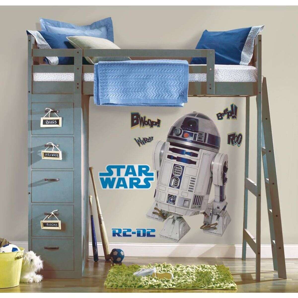 Stickers repositionnables géants R2-D2, Star Wars 91x59 | Leroy Merlin