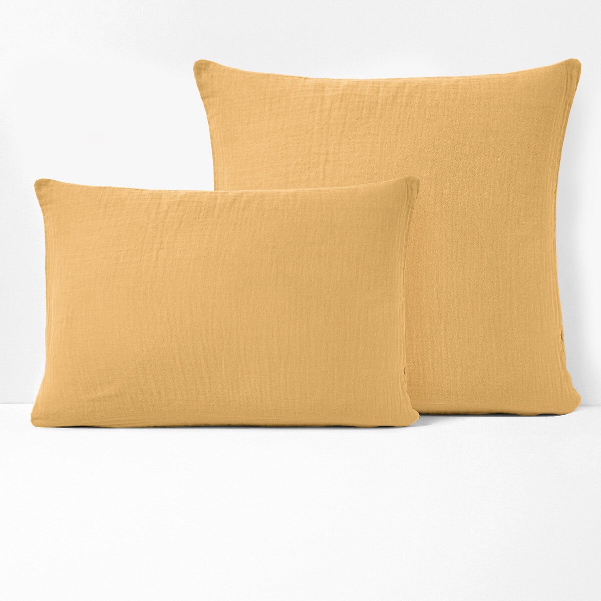 Taie d'oreiller unie gaze de coton, Kumla - Jaune - 63 x 63 cm | Leroy ...