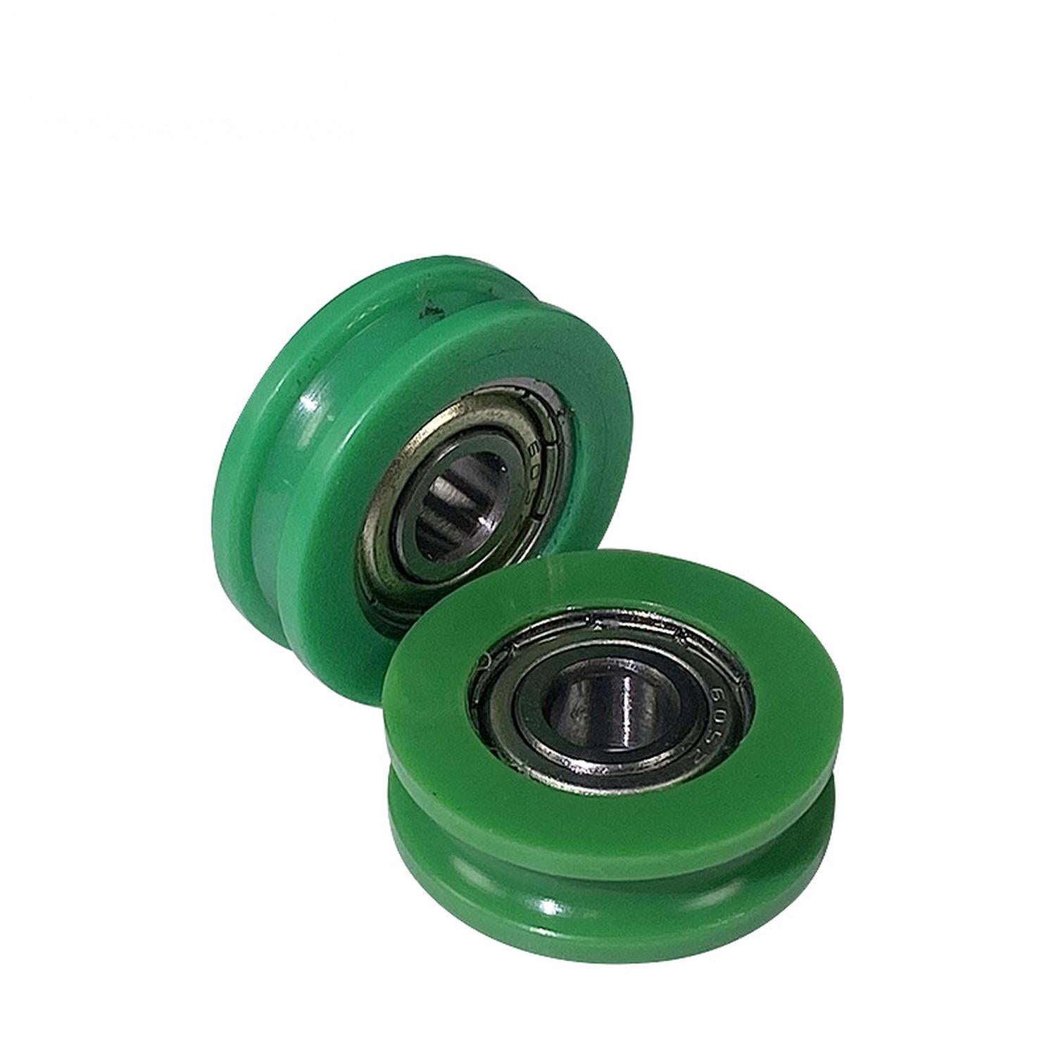 Lot de 2 Deep Metal U Groove Guide Bearing Poulie Rail Ball Wheel ...