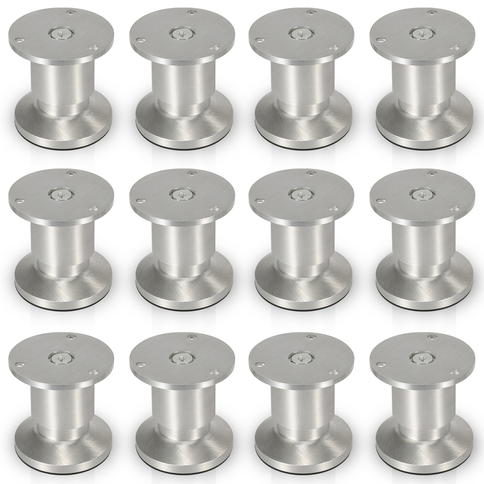 Lot de 12 Pieds de meubles réglables pieds de support de meubles ...