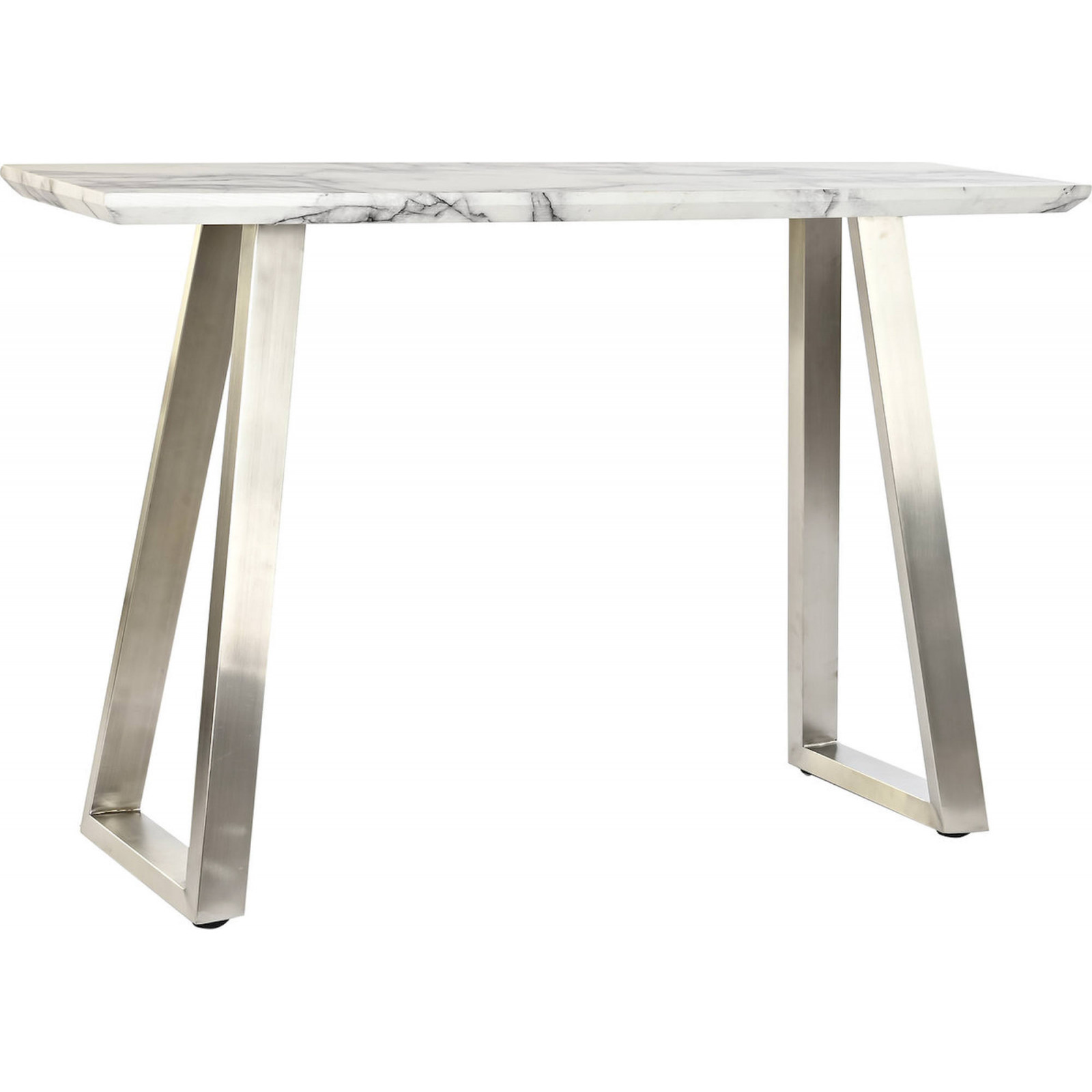 Console design moderne blanc et argent élégant 120 x 40 x 76 cm Blanc ...