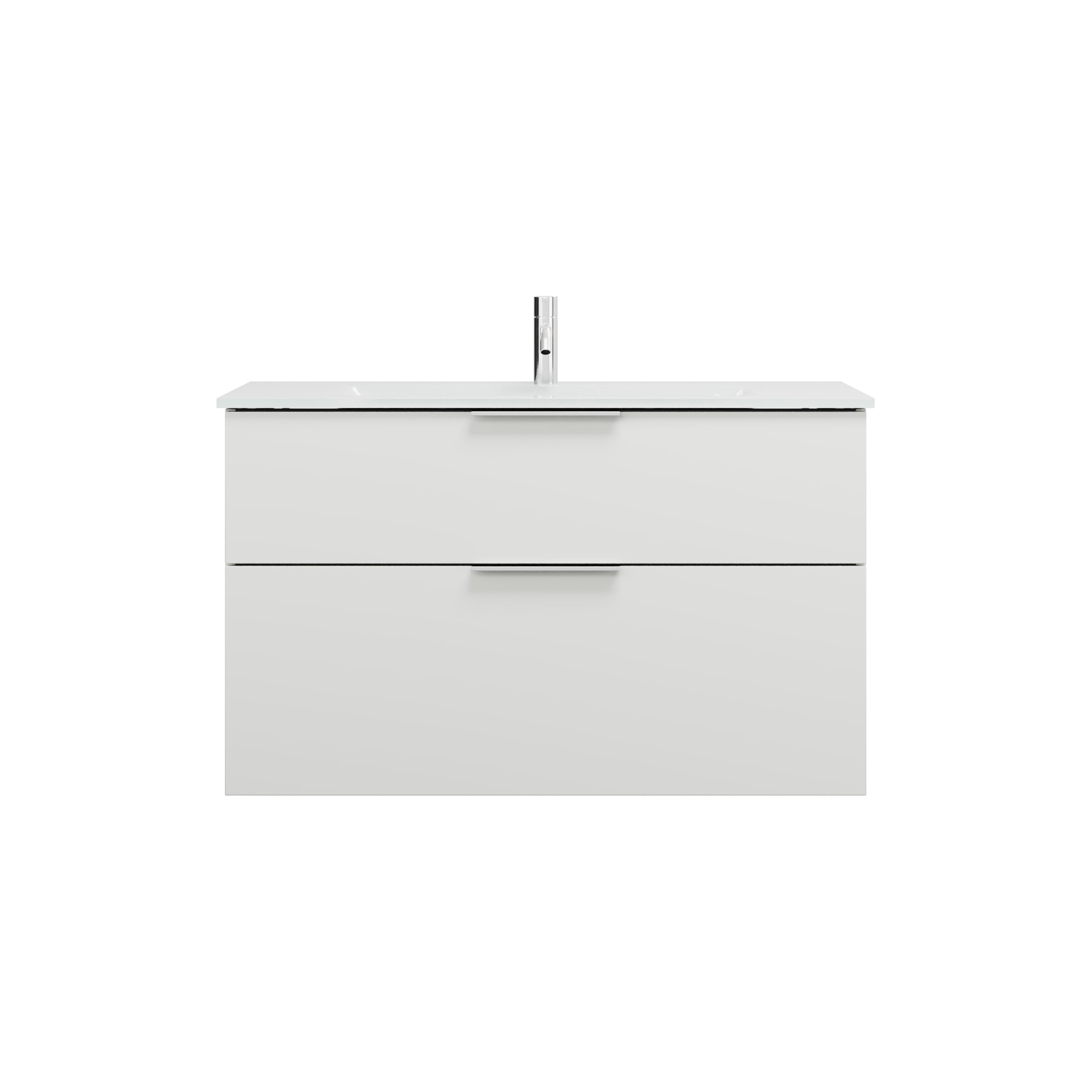 Burgbad Eqio lavabo de cristal con mueble bajo para lavabo, anchura ...