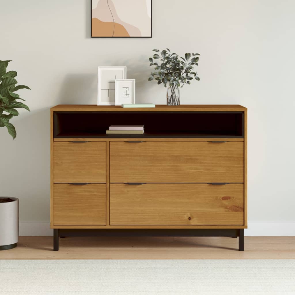 Cómoda FLAM 110x40x80 cm madera maciza de pino | Leroy Merlin