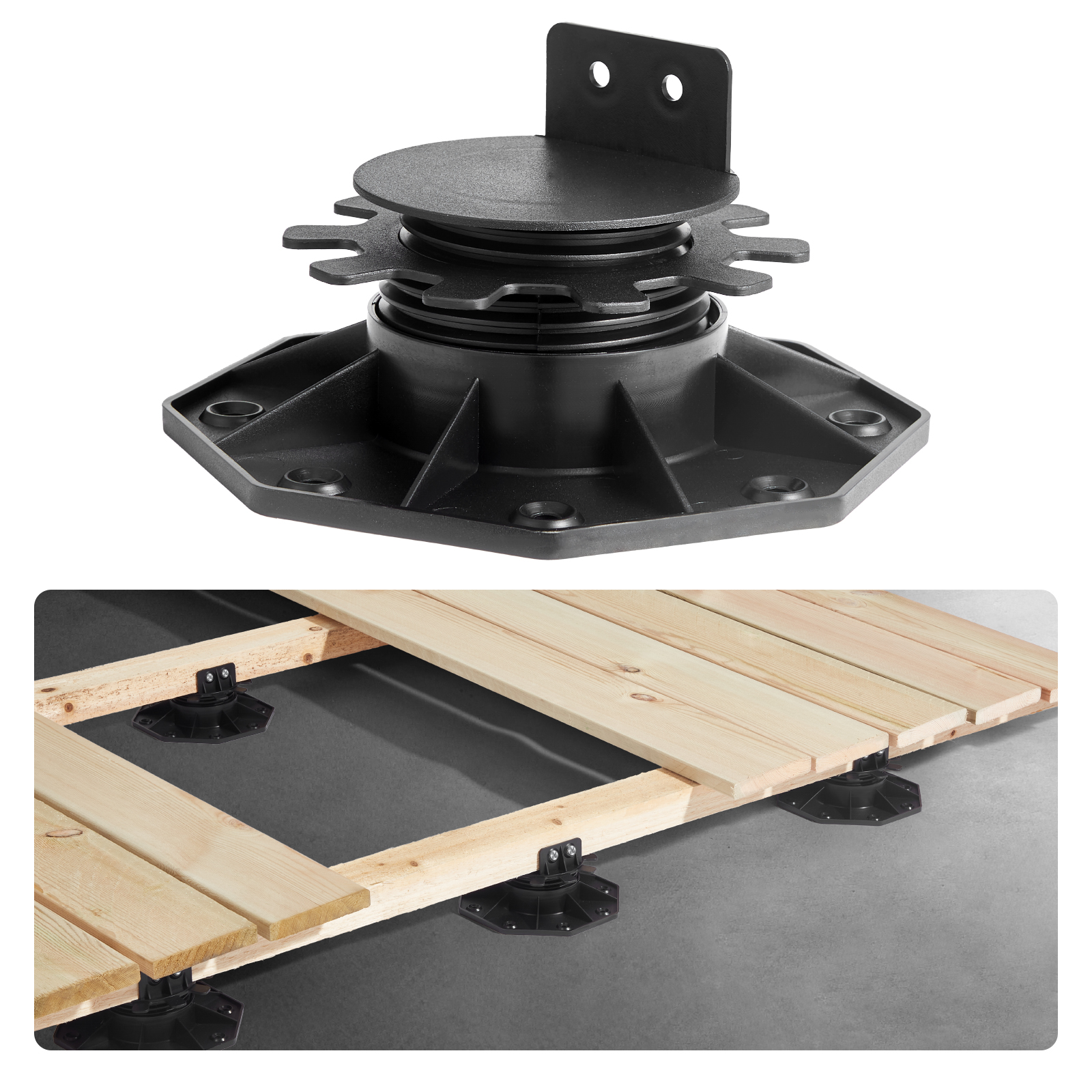 VEVOR Plots de Terrasse Lot de 24, Supports Plastique PP Réglables 30 ...