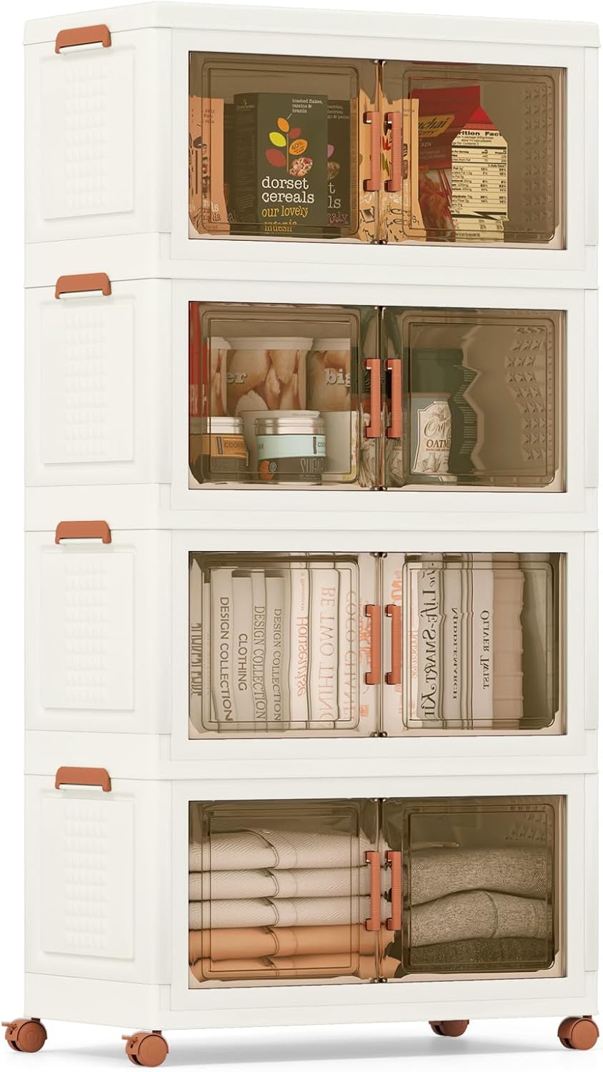 Caja de Almacenamiento Plegable 280 L, Paquete de 4 Contenedores de ...