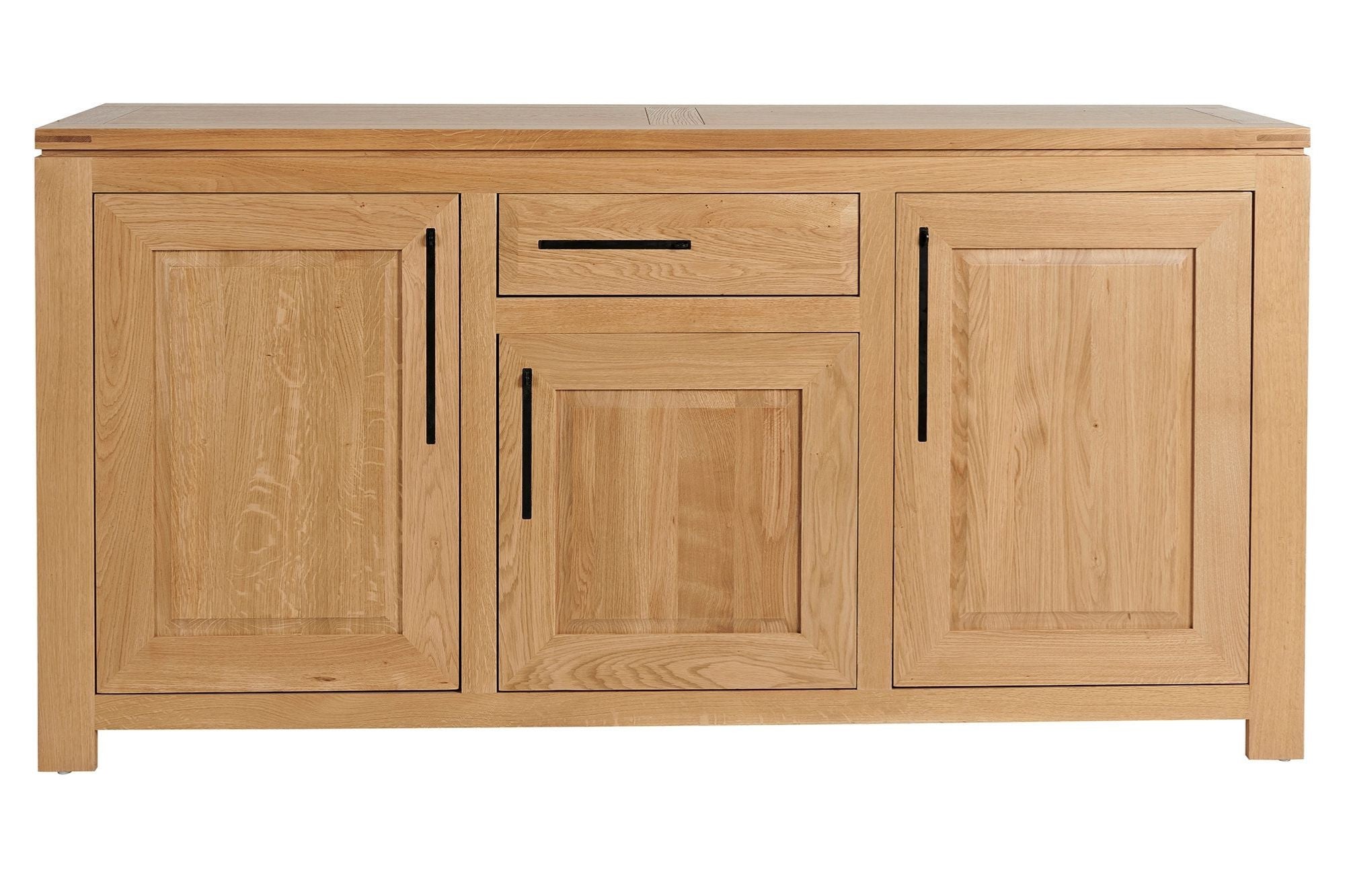 Buffet bas moderne en chêne clair 3 portes 1 tiroir - BOSTON | Leroy Merlin