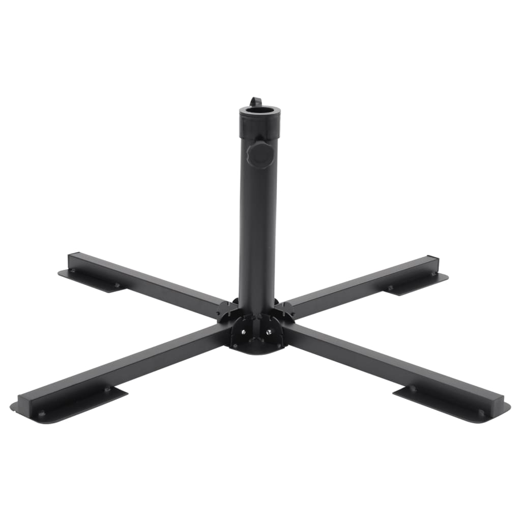 Base de parasol pliable pour mat ?38/48 mm noir brillant acier | Leroy ...