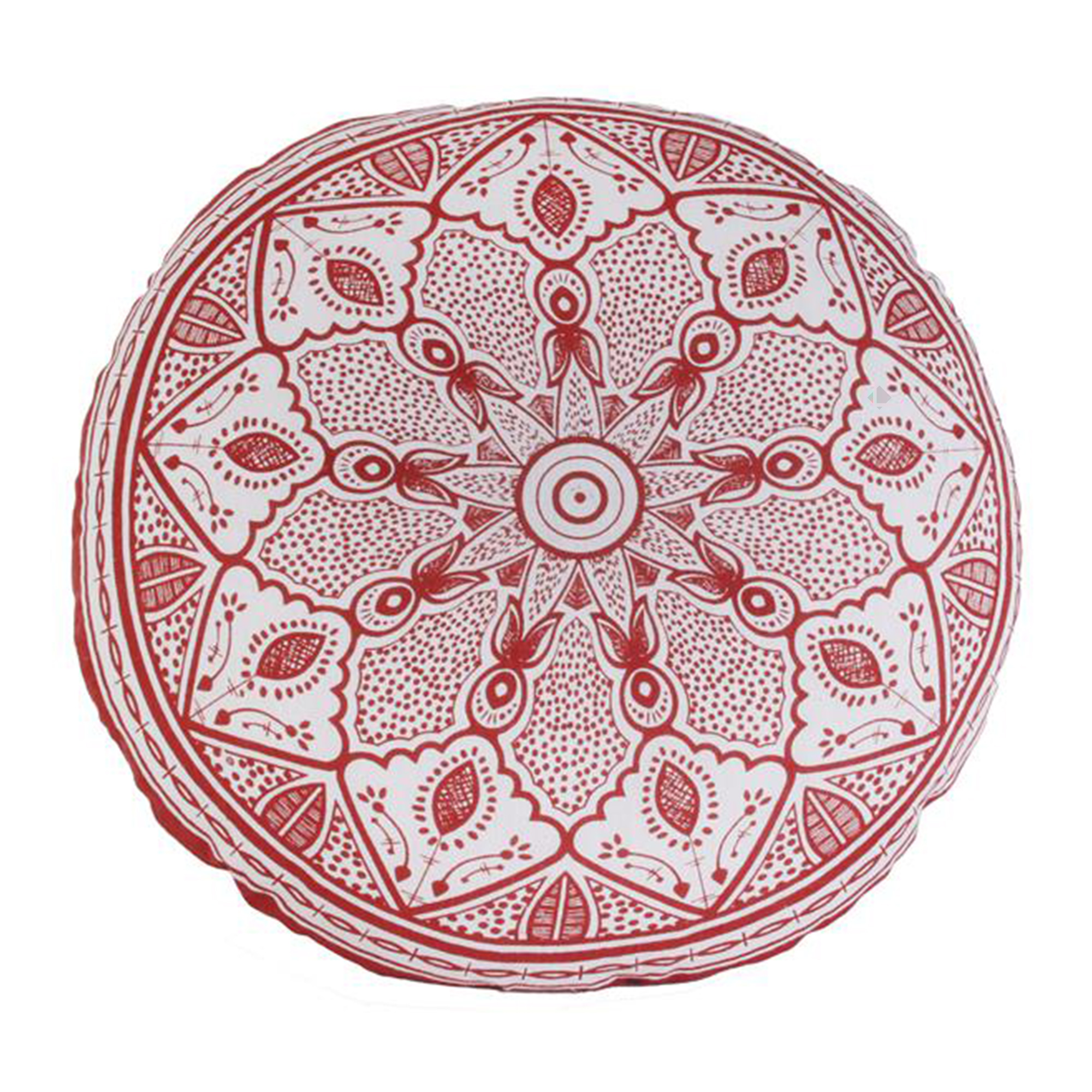Coussin rond 40 cm MANDALA orange | Leroy Merlin