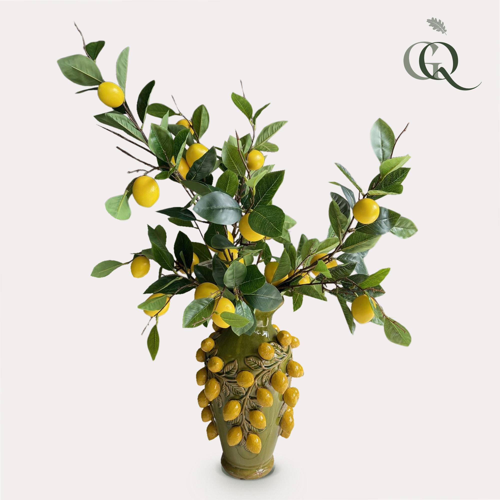 Ramo de flores artificiales Lemon Glow L – 80 cm, fresco y luminoso ...